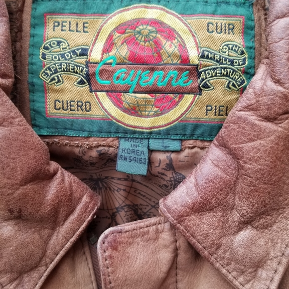 cayenne | Jackets & Coats | Vintage Large Cayenne Leather Bombers Jacket | Poshmark